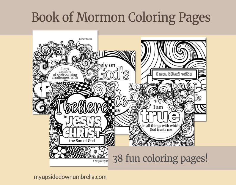 Book of Mormon Coloring Pages | LDS Adult Coloring Pages for Adults and ...