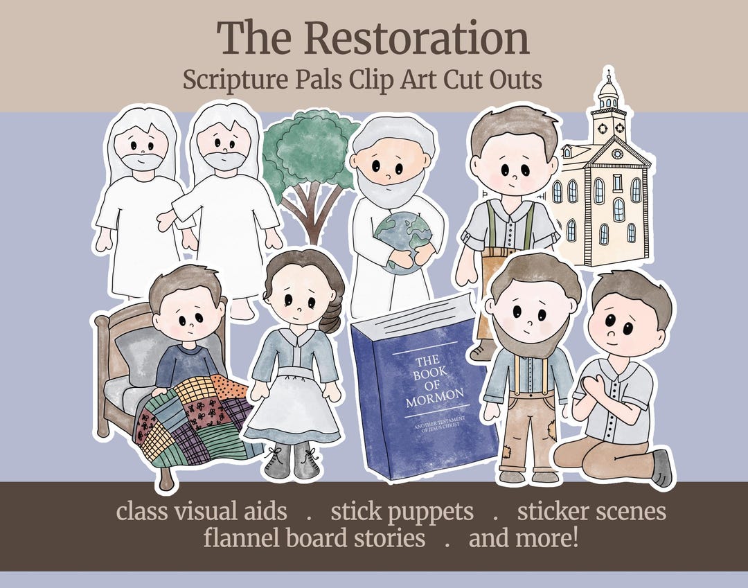The Restoration Scripture Pals Cut Outs, Clip Art, Printable Graphics ...