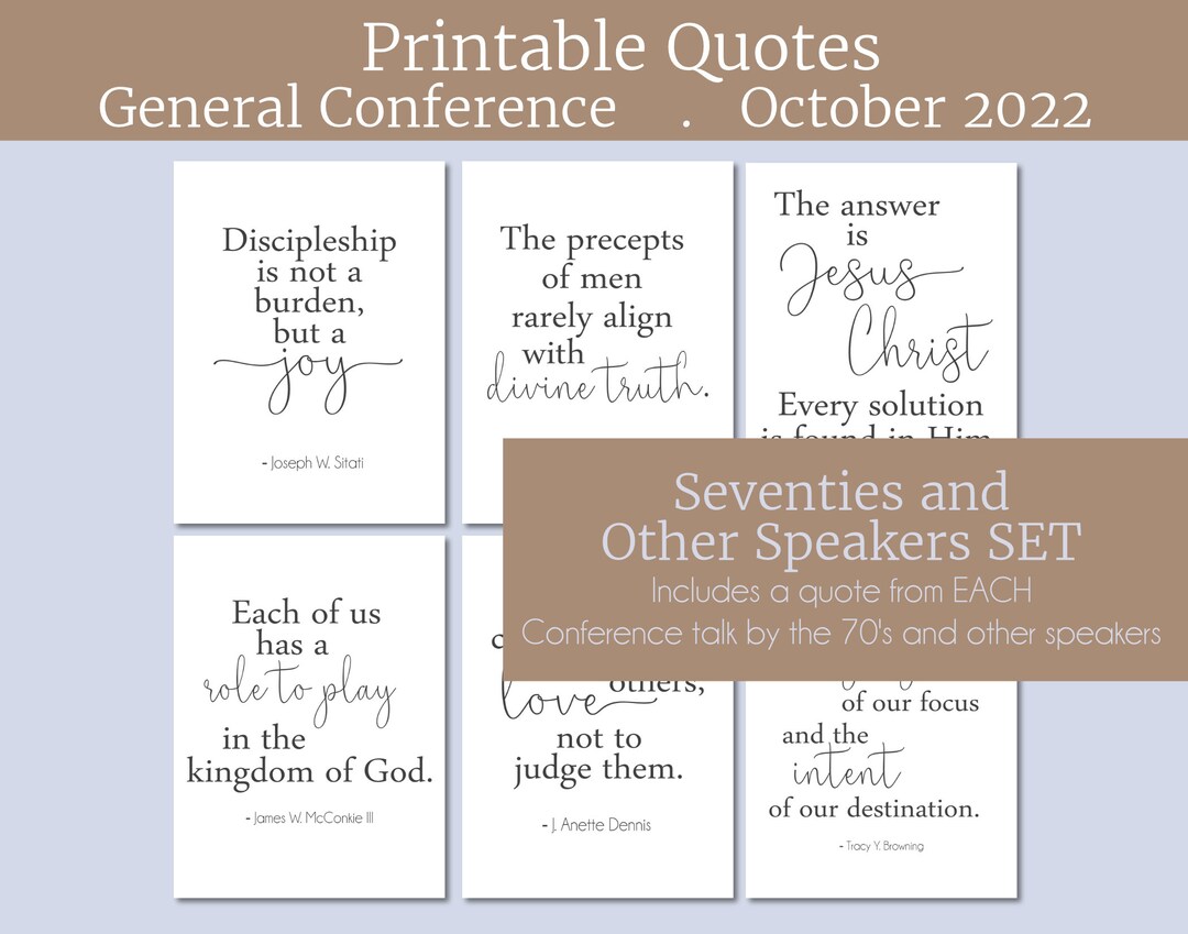 General Conference LDS Printable Quote October 2022 - Etsy