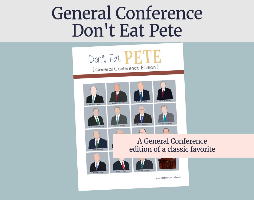 General Conference "don't Eat Pete" Game | LDS Kids Printable Activity ...
