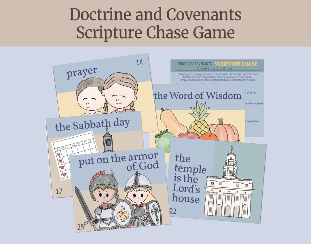 Doctrine and Covenants Scripture Chase Game | LDS Primary Game ...