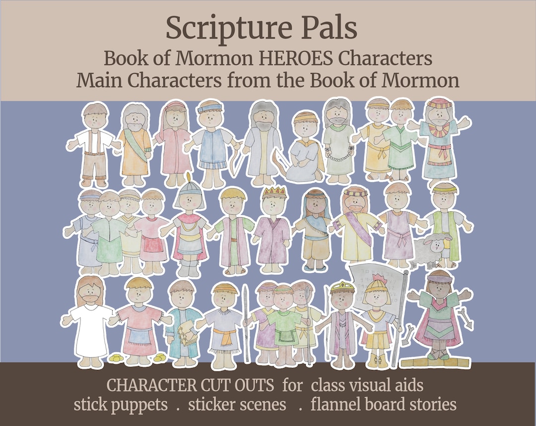 Book of Mormon HEROES Scripture Pals - Book of Mormon Clipart ...