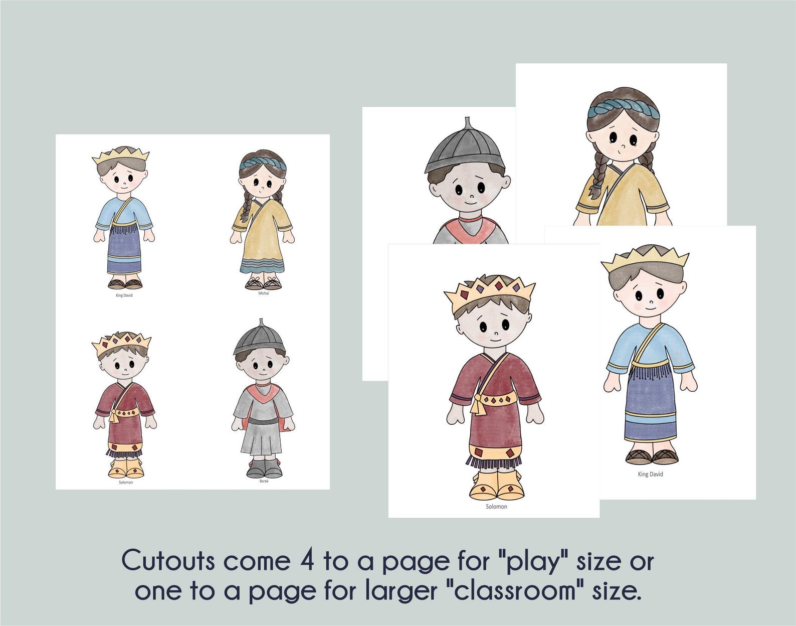 Bible Story Character Cutouts | Old Testament Scripture Pals | (set #2 ...