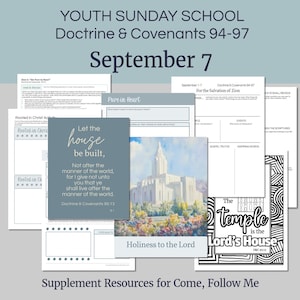 September 1-7 | LDS Youth Lesson Plan | Sunday School Outline ...