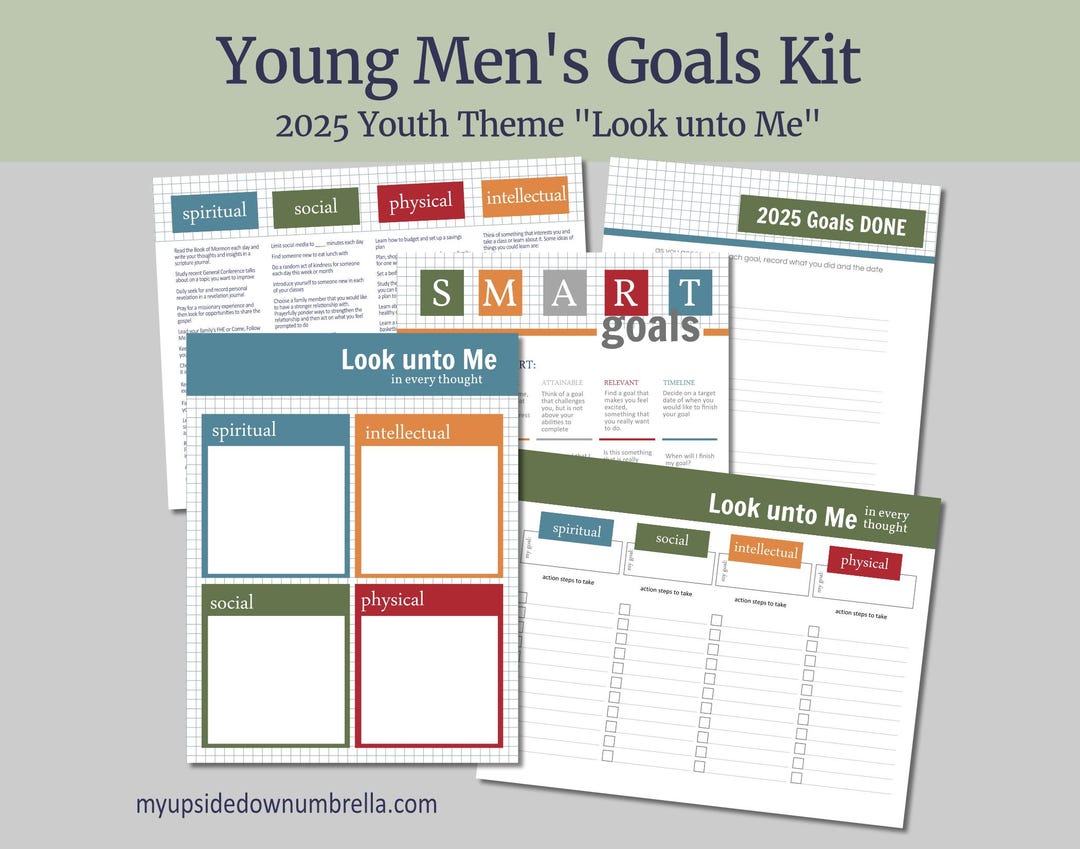 Goal Setting Kit for LDS Children and Youth Program- Young Men | 2025 ...