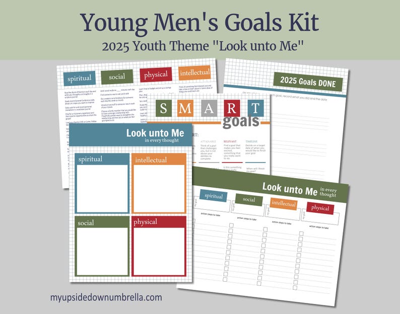 Goal Setting Kit for LDS Children and Youth Program- Young Men | 2025 ...