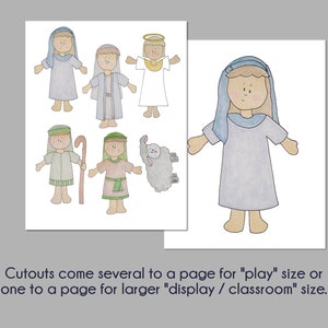 Printable Christmas Nativity Playset- Puppets, Magnets, Stickers ...