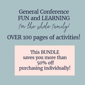 General Conference Activities BUNDLE, Activity and Coloring Pages for ...