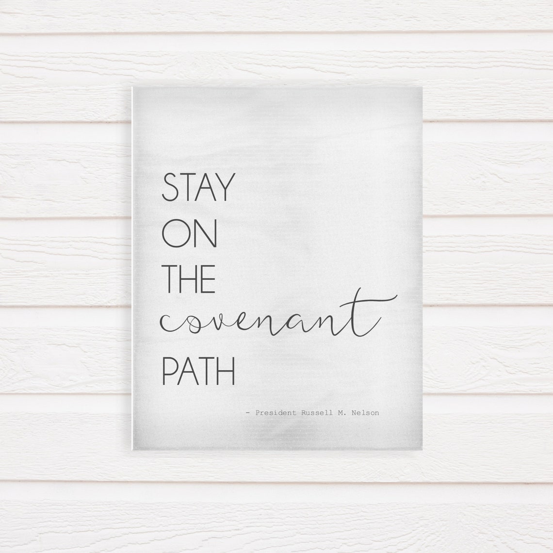 Stay on the Covenant Path LDS Printable Wall Art President - Etsy