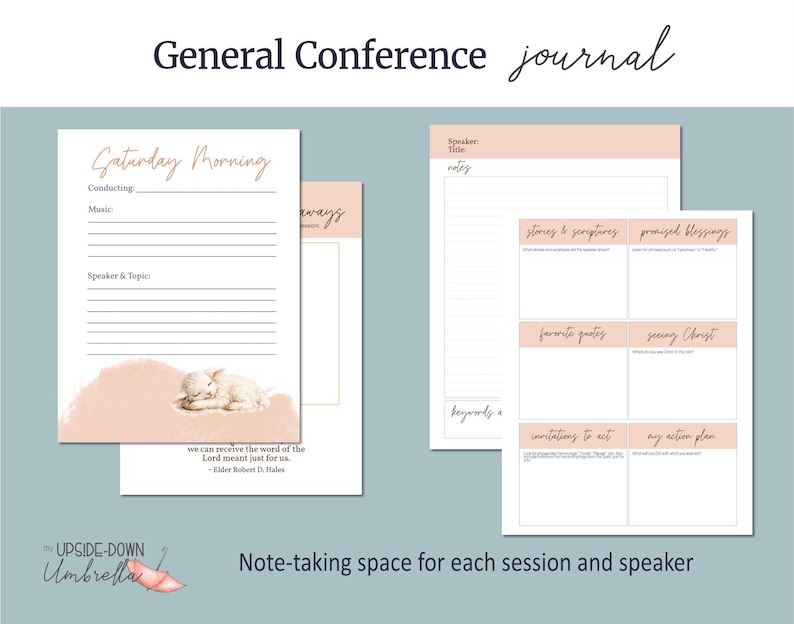 October 2026 General Conference Journal | Printable Conference Notebook ...