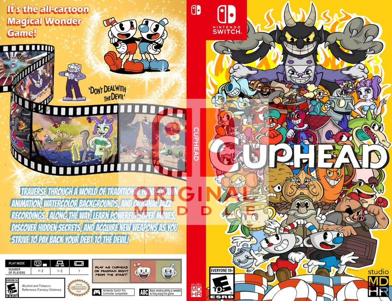 Cuphead Custom / Replacement Cover for Nintendo Switch | Etsy