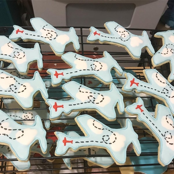 Airplane Sugar Cookies - Etsy