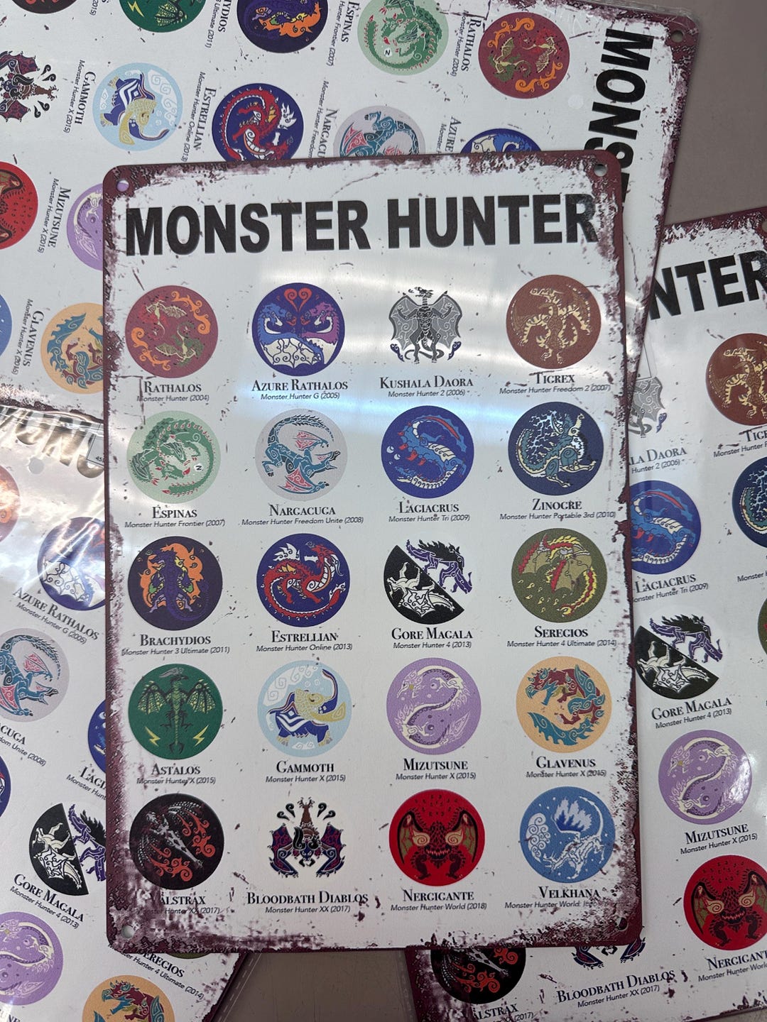Vintage Style Monster Hunter Aluminum Sign - Etsy