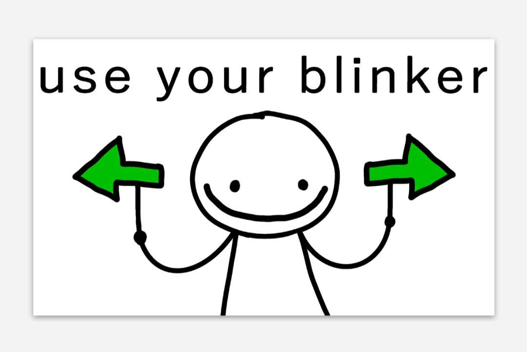Use Your Blinker Sticker - Car Signal Reminder Decal - Etsy