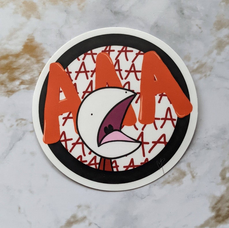 Screaming Circle Vinyl Sticker Mood Decal for Laptop, Water Bottle, Car ...