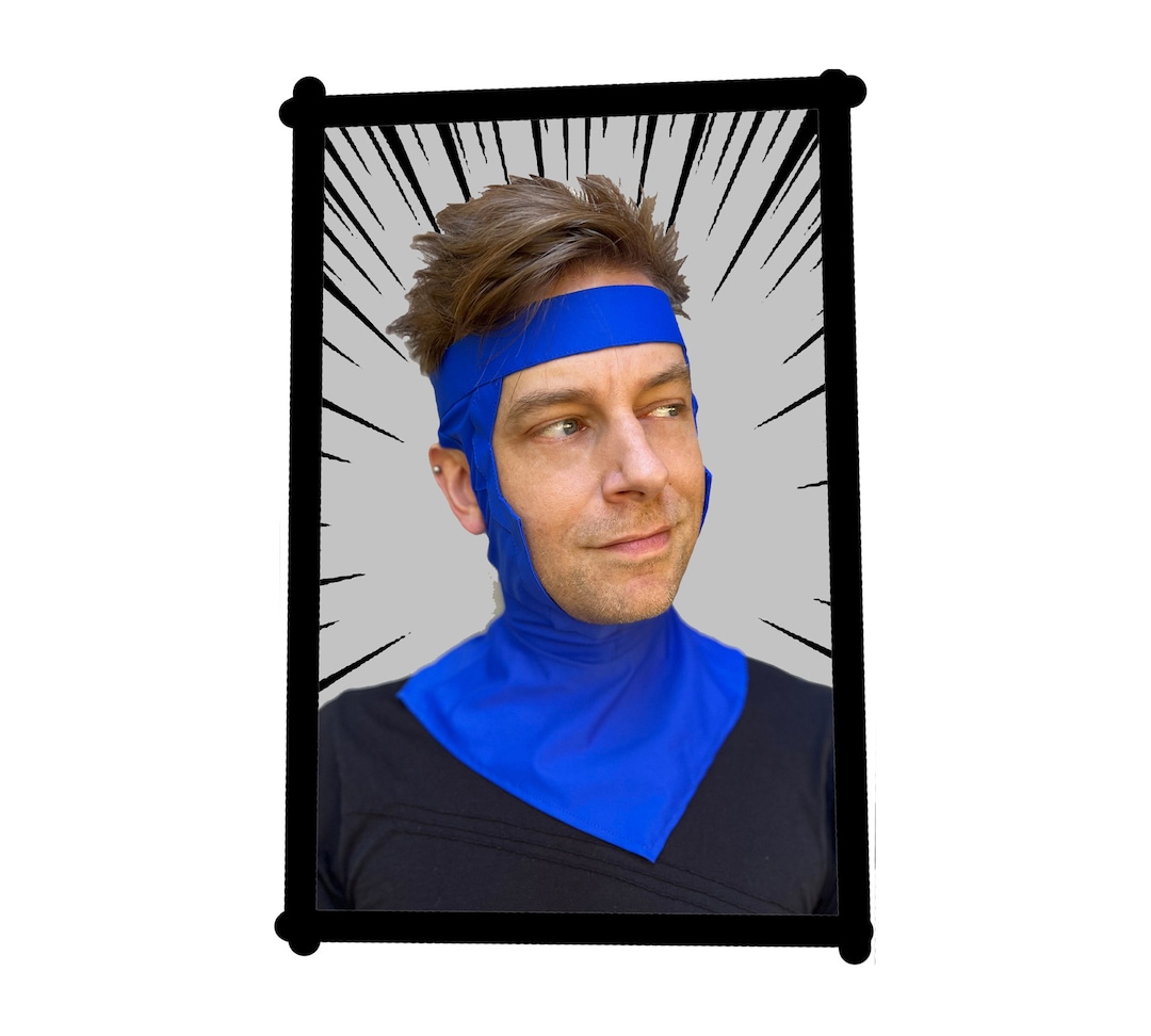 Blue SUPER HERO BALACLAVA by Eyecon Cosplay - Blue Sports Nylon ...