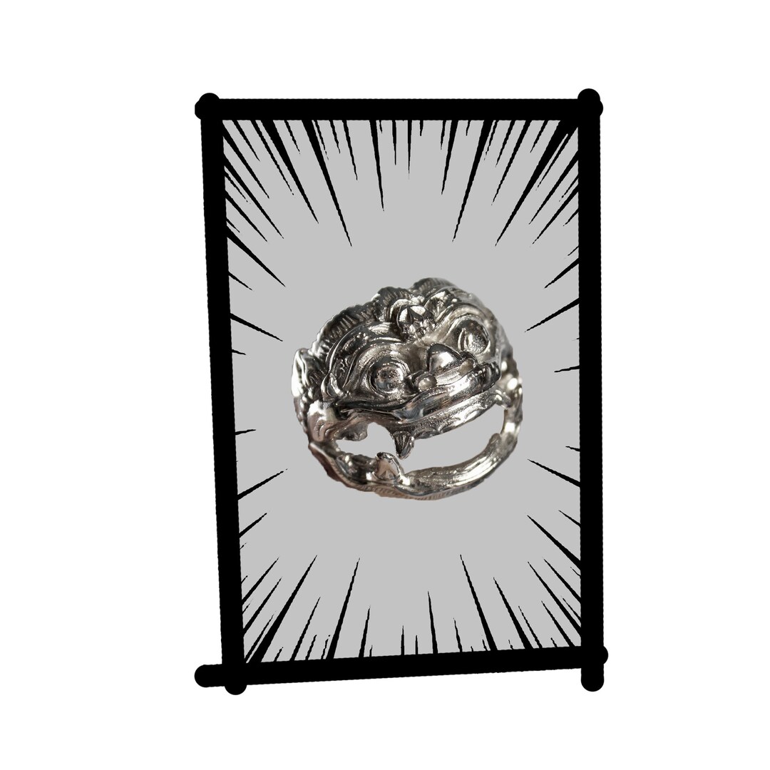 Barong Creature Ring Sterling Silver Eyecon Cosplay Mens Monster Ring ...