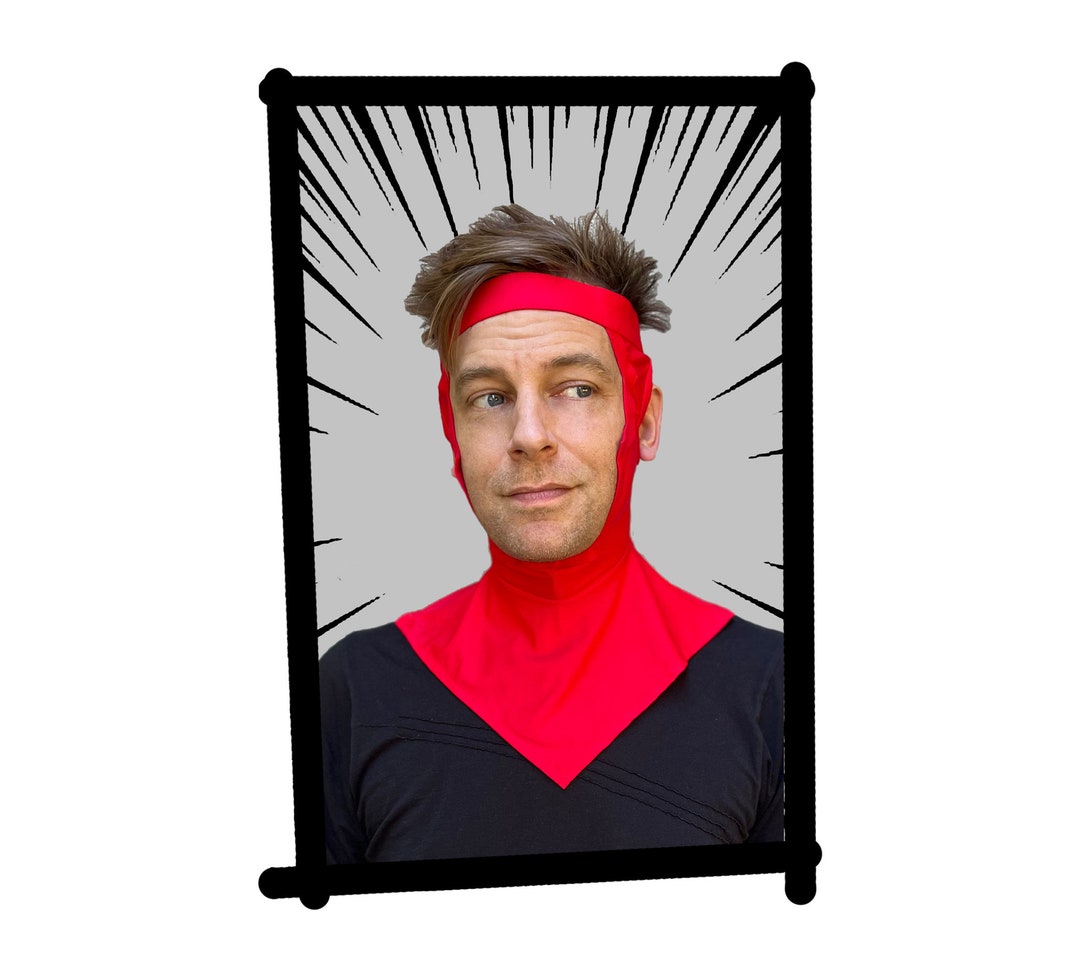 Red SUPER HERO BALACLAVA by Eyecon Cosplay - Unique Headgear / Super ...