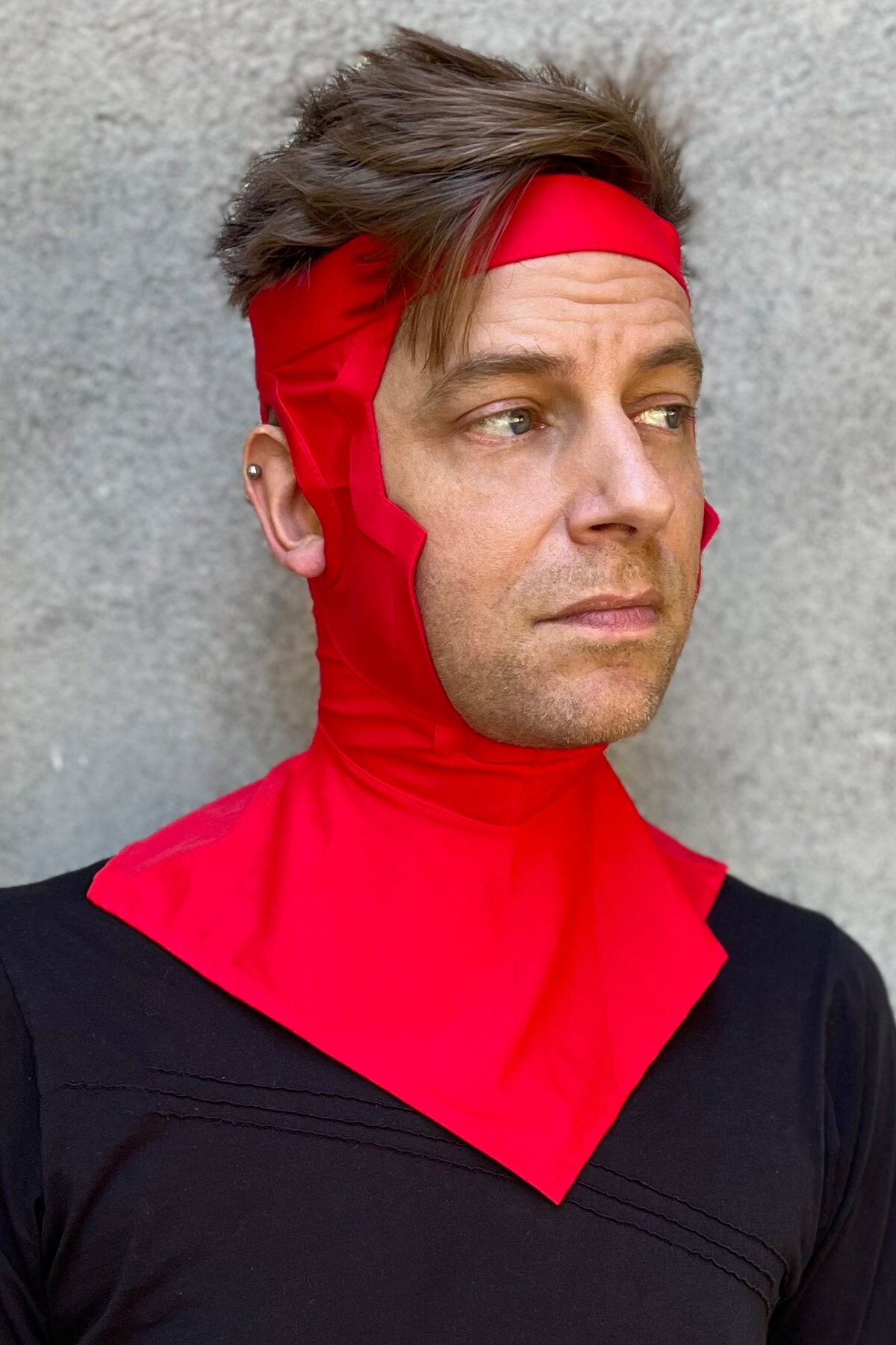 Red SUPER HERO BALACLAVA by Eyecon Cosplay - Unique Headgear / Super ...