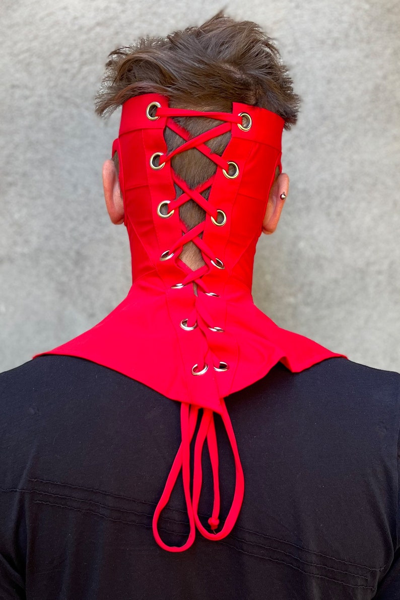 Red SUPER HERO BALACLAVA by Eyecon Cosplay Unique Headgear Gambit Havok ...