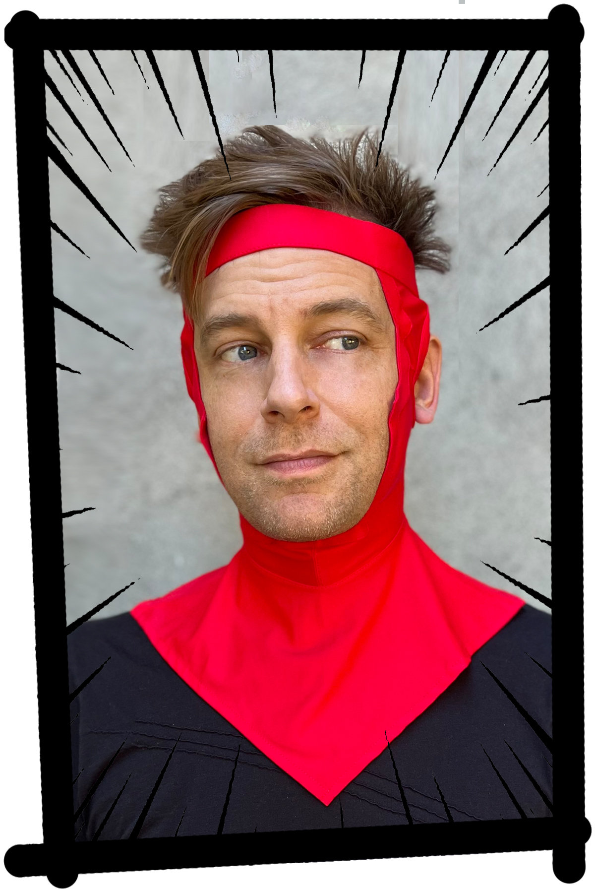 Red SUPER HERO BALACLAVA by Eyecon Cosplay - Unique Headgear / Super ...