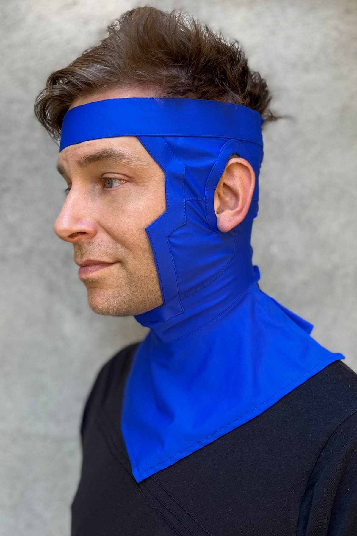 Blue SUPER HERO BALACLAVA by Eyecon Cosplay Unique Headgear - Etsy