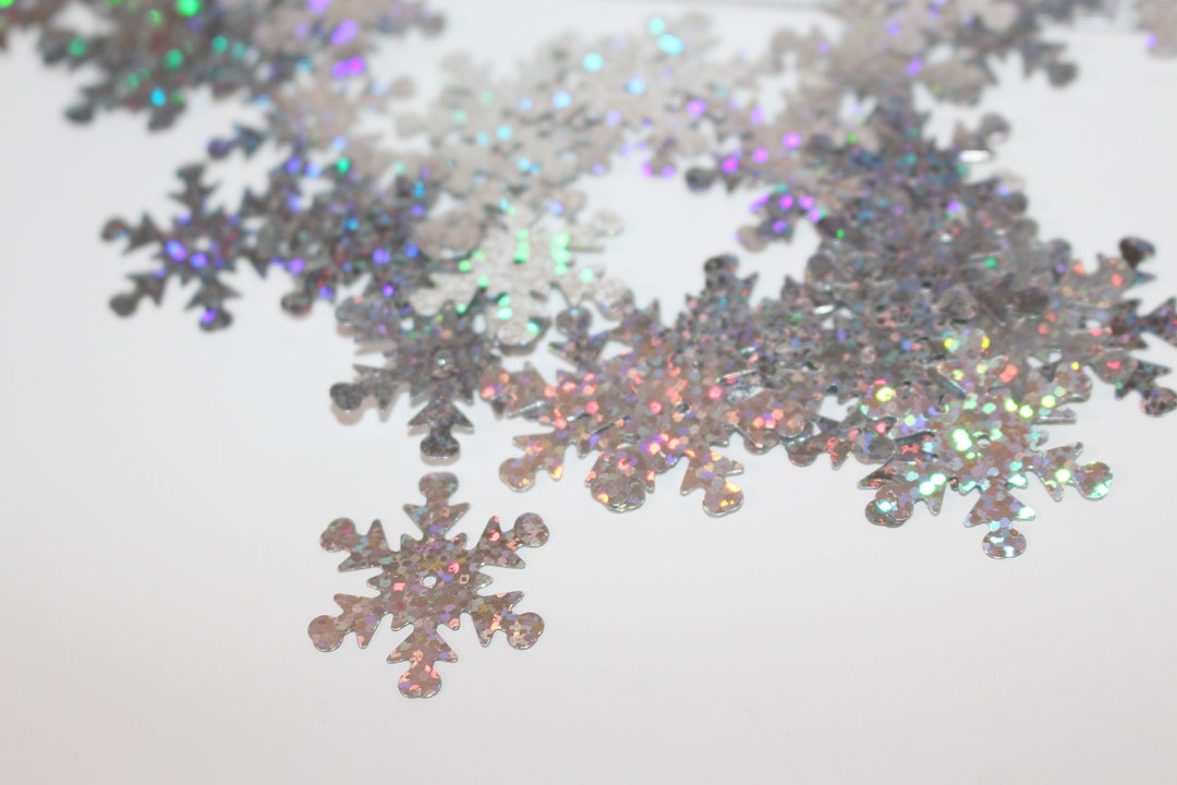 55 Snowflake Sequins, Large 23mm Winter Sequins - Etsy