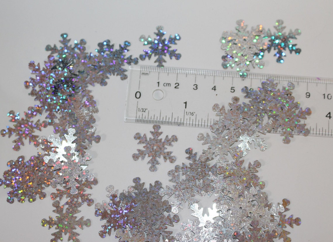 55 Snowflake Sequins, Large 23mm Winter Sequins - Etsy.de