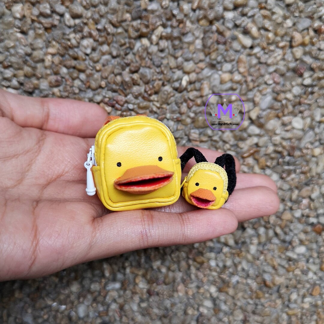 Miniature Duck Backpack for Dolls 1/12 Scale, Doll Bag, Doll ...