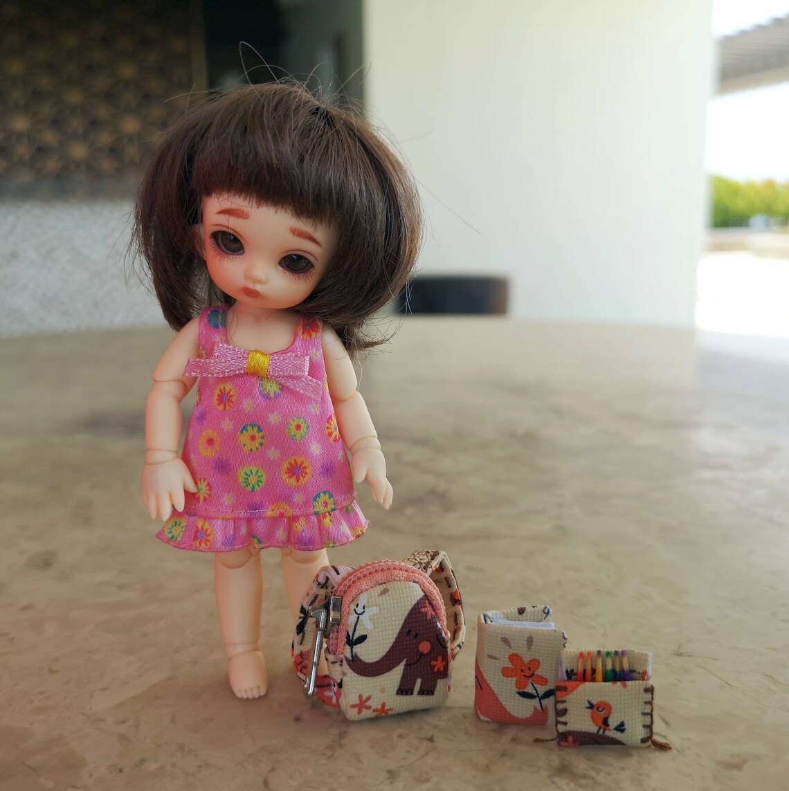 Miniature Backpack With Theme for Dolls 1/12 Scale Doll Bag | Etsy