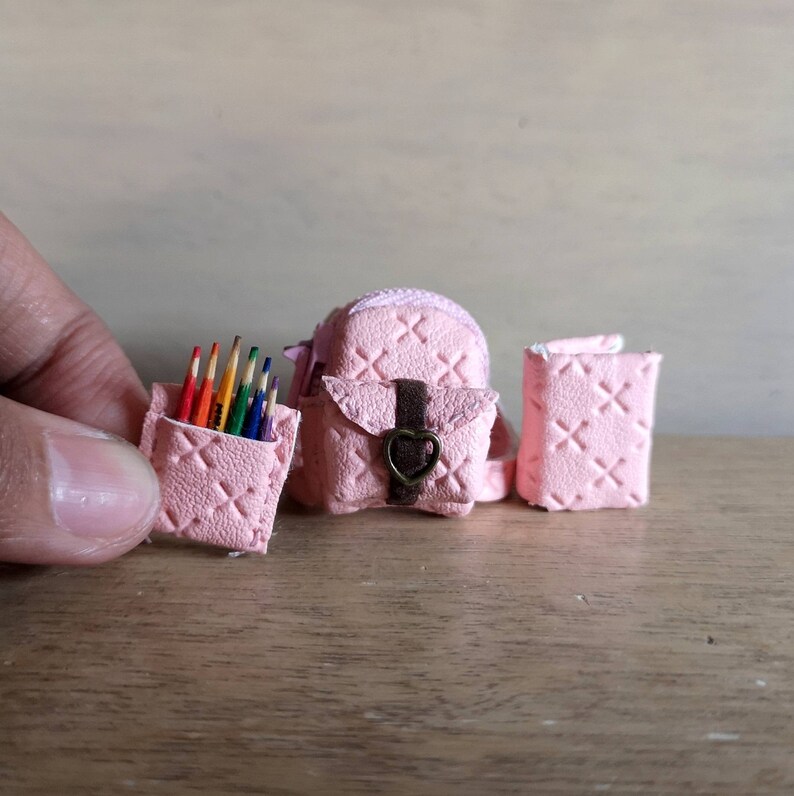 Miniature Backpack for Dolls 1/12 Scale Doll Bag Doll | Etsy
