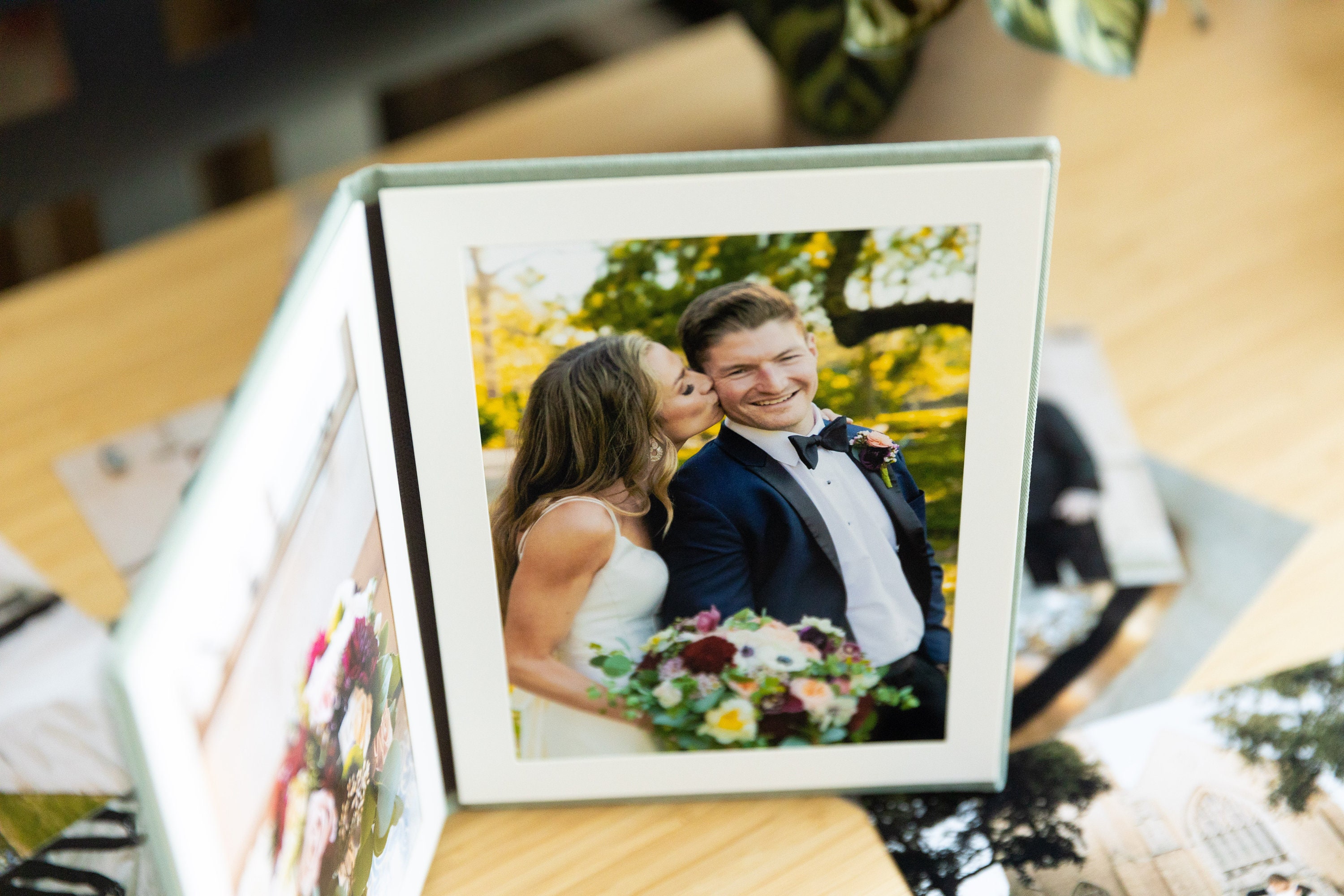 Sage Green 8x10 Linen Book Cloth Matted Bifold | Photo Display - Etsy