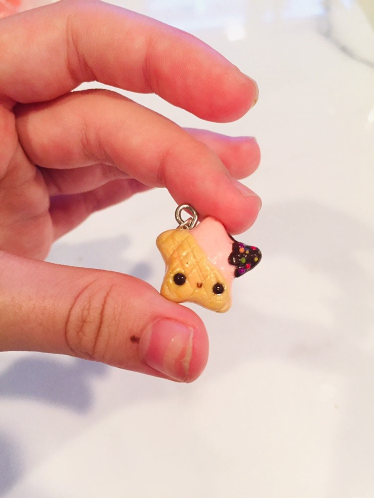Ice Cream Keychain Polymer Clay Kawaii Star Stitch - Etsy