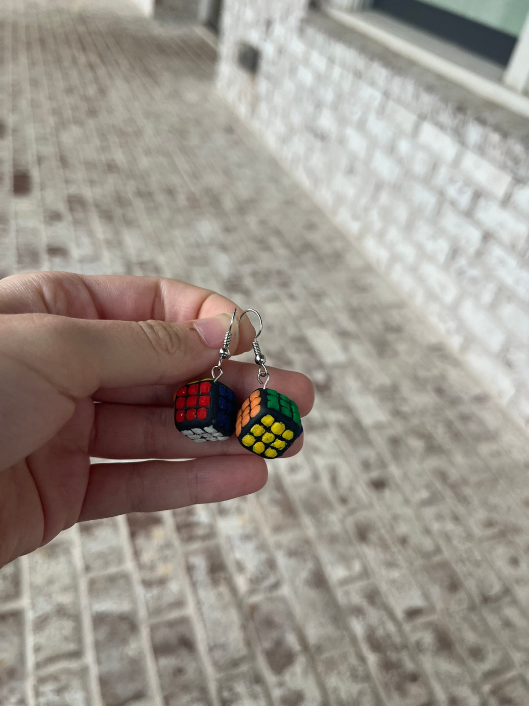 Rubik’s Cube Earrings - Etsy