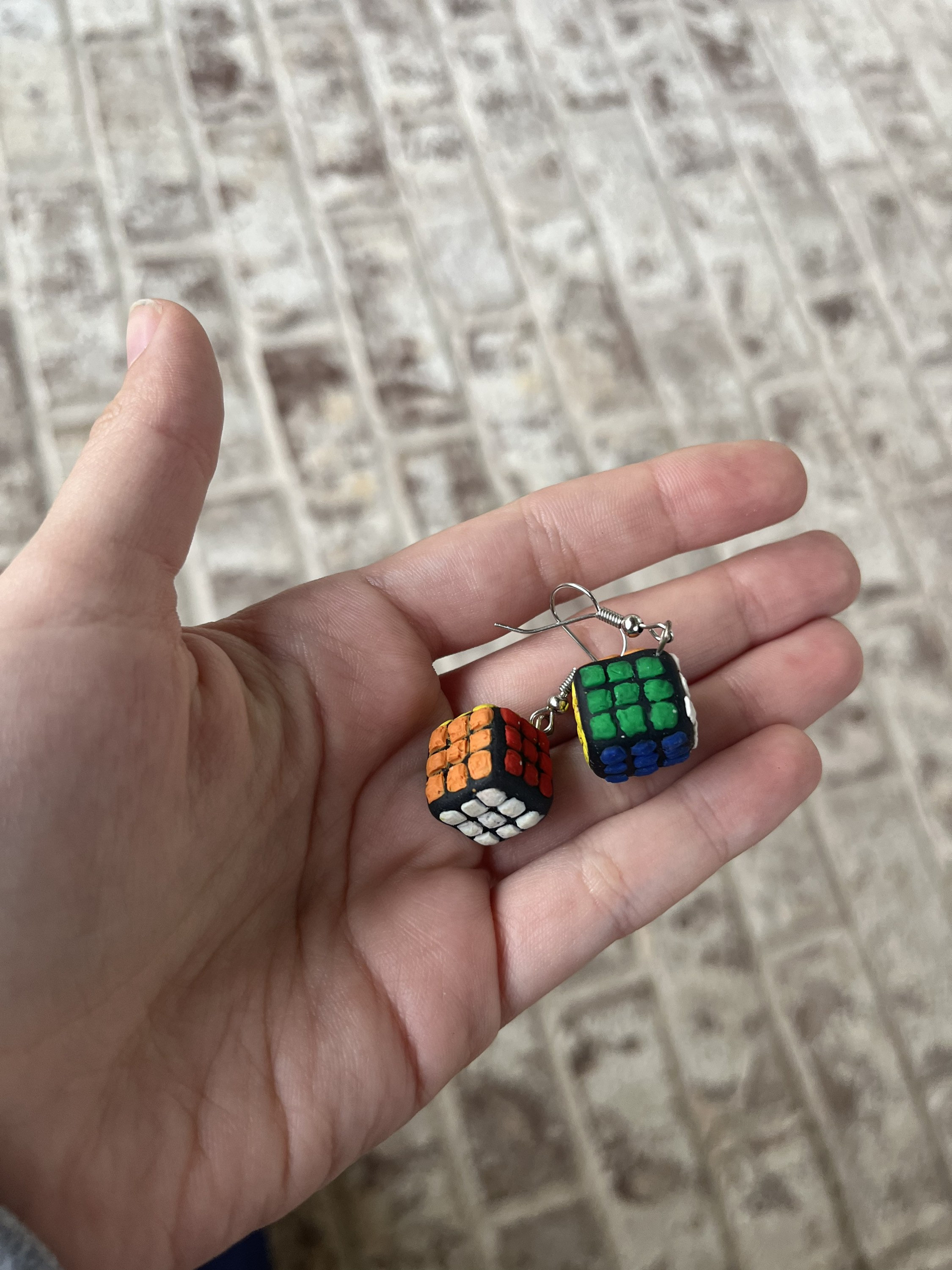 Rubik’s Cube Earrings - Etsy