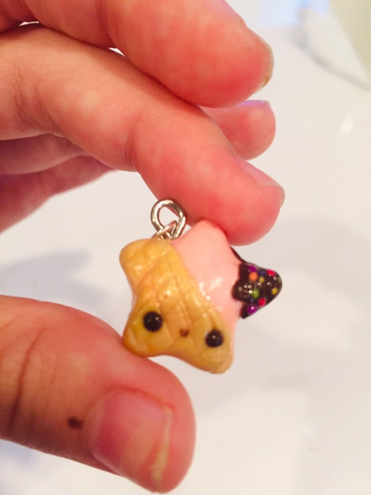 Ice Cream Keychain Polymer Clay Kawaii Star Stitch - Etsy