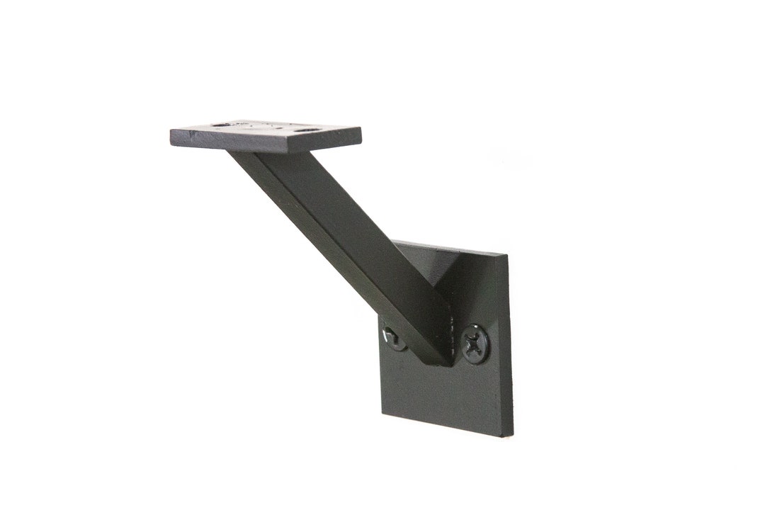 Angled Wall Mount Metal Handrail Bracket Modern Angled Metal - Etsy