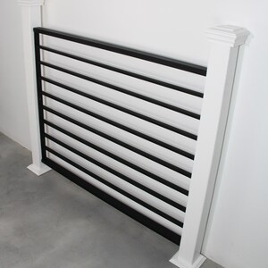 Modern Metal Horizontal Bar Railings, Horizontal Stair Railing, Custom ...