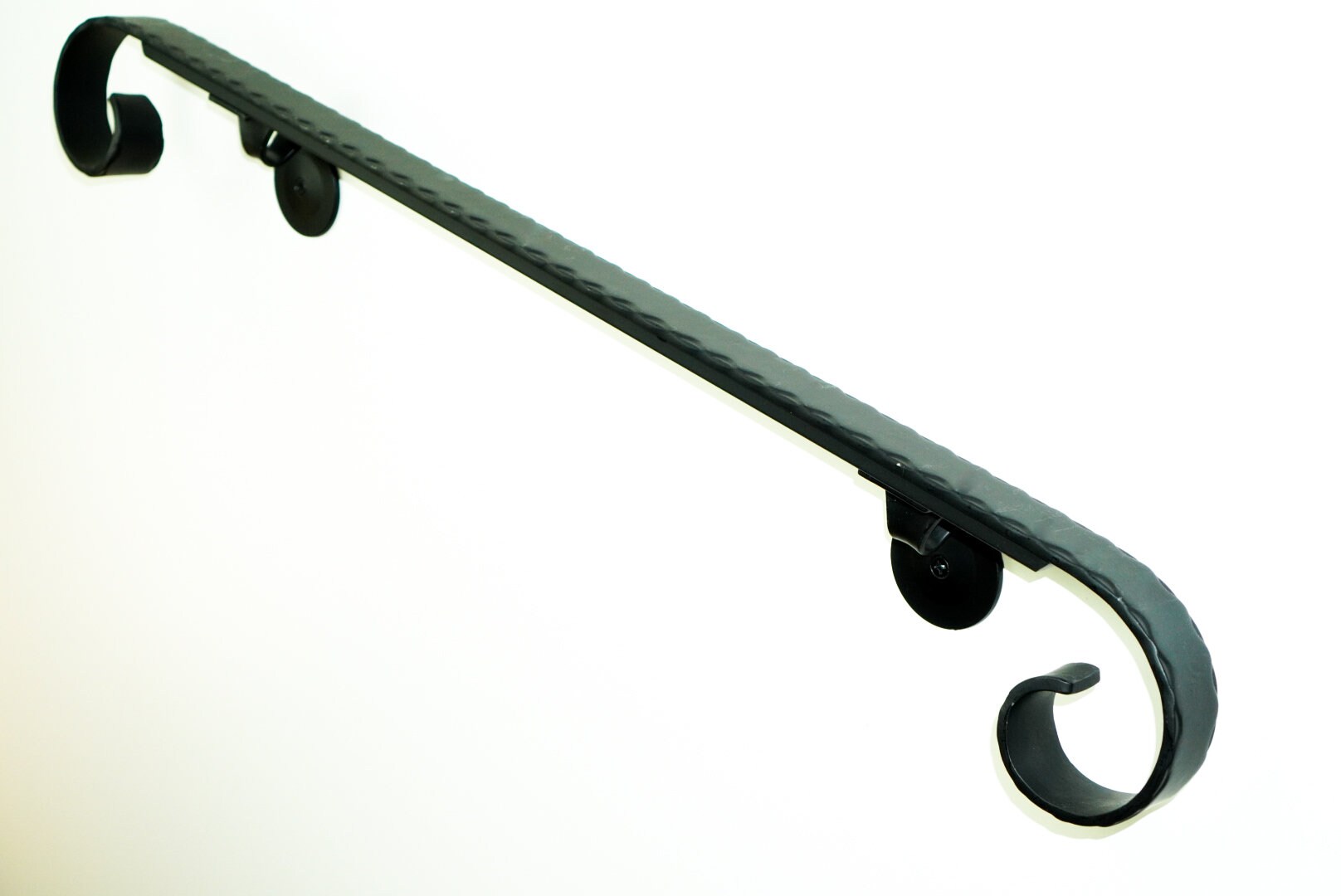 Gothic Hand forged Hammered Handrail Iron Hand rail Stair step | Etsy