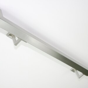 6' Foot Stainless Steel Modern Square Brushed Nickel Finish Handrail ...