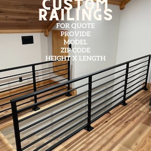 Horizontal Flat Bar Railing, Modern Metal Horizontal Bar Railings ...