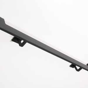 Modern Rectangle Slim Black Handrail for Stairs, Modern Black Stair ...