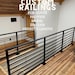 Minimalist Square Metal Railing Custom Made to Size for Porch, Square ...