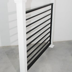 Modern Metal Horizontal Bar Railings, Horizontal Stair Railing, Custom ...