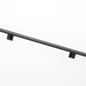 Modern Rectangle Slim Black Handrail for Stairs, Modern Black Stair ...