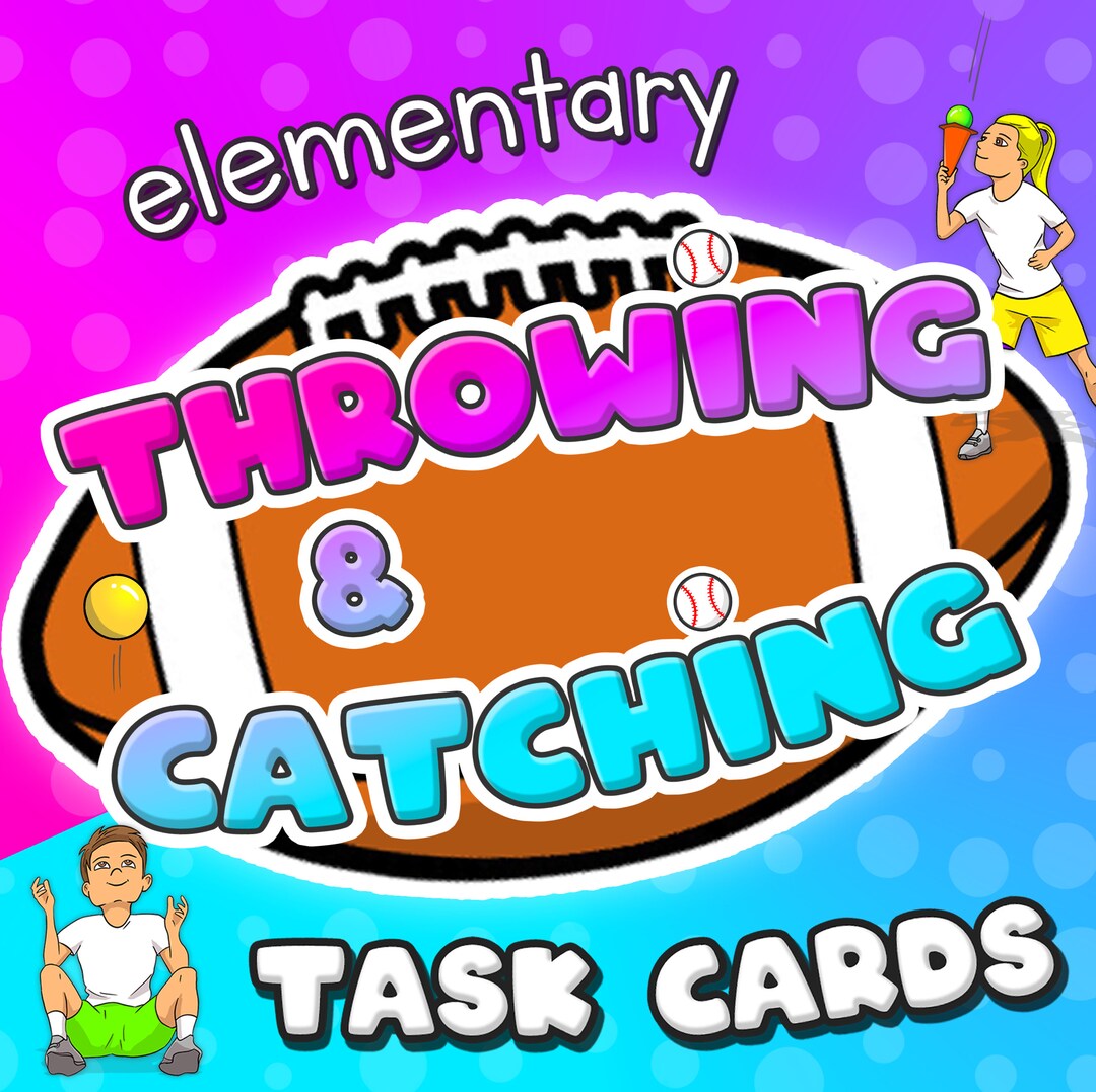 Throwing & Catching Skills - Printable Task Cards for PE and Sport - Etsy