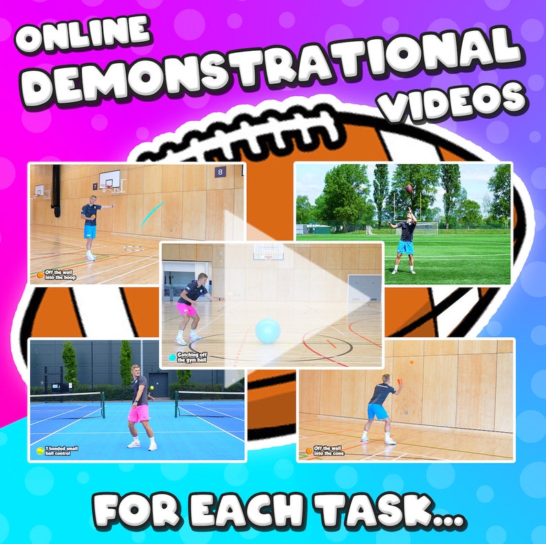 Throwing & Catching Skills Printable Task Cards for PE and - Etsy