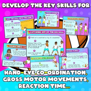 Throwing & Catching Skills - Printable Task Cards for PE and Sport - Etsy