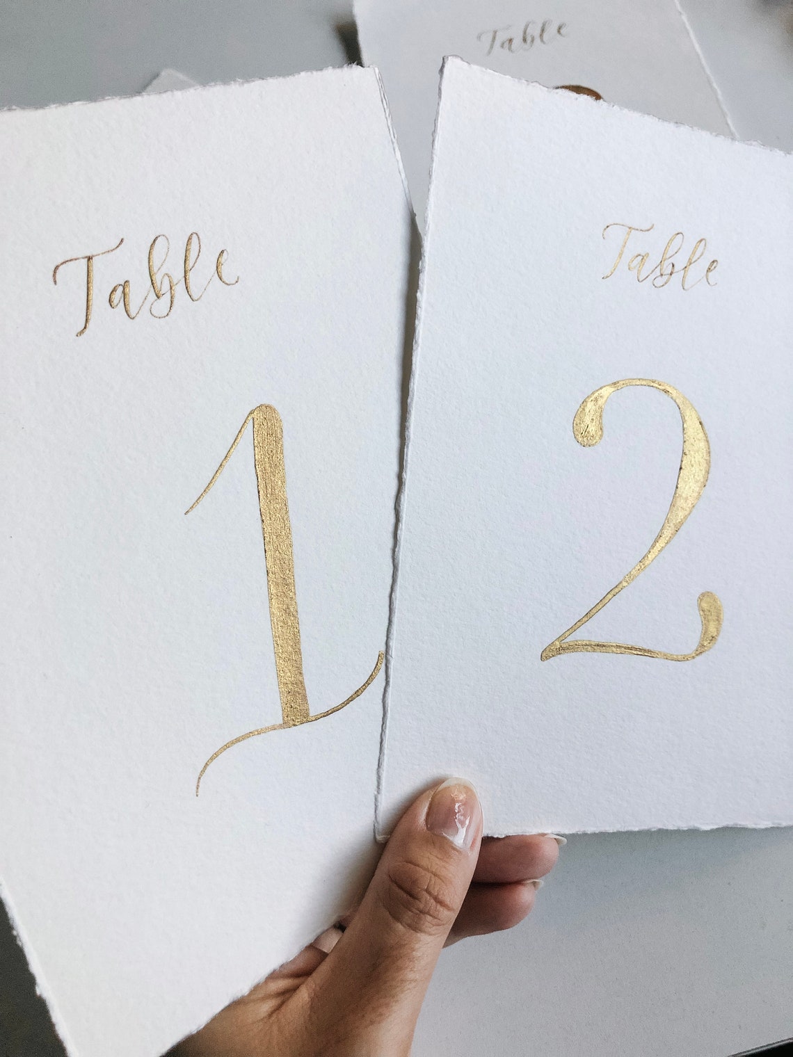 Hand Lettered Paper Table Numbers Wedding Table Numbers - Etsy