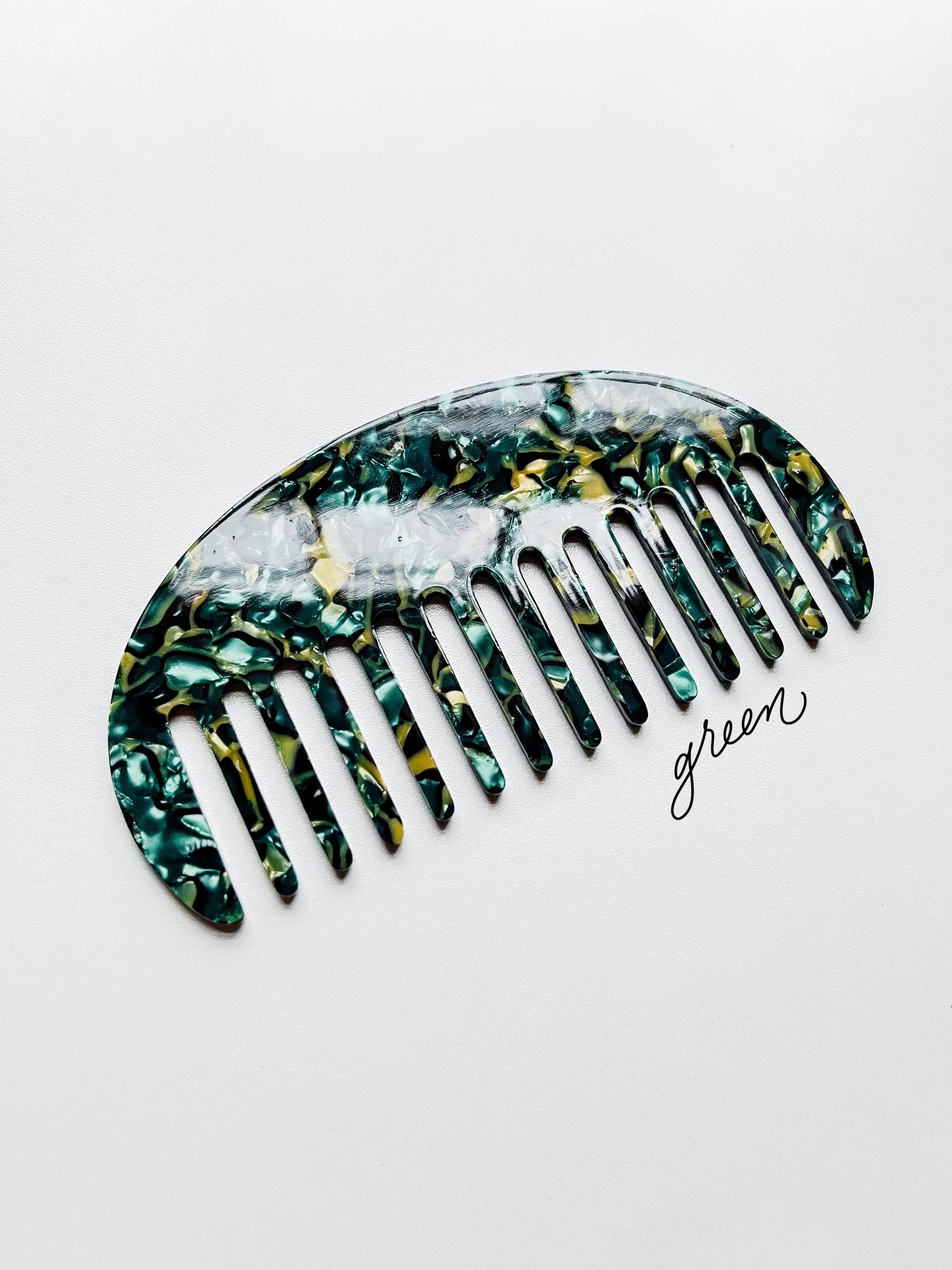 Hand Engraved Wide Teeth Acetate Comb | Personalized Gift for Bridal ...